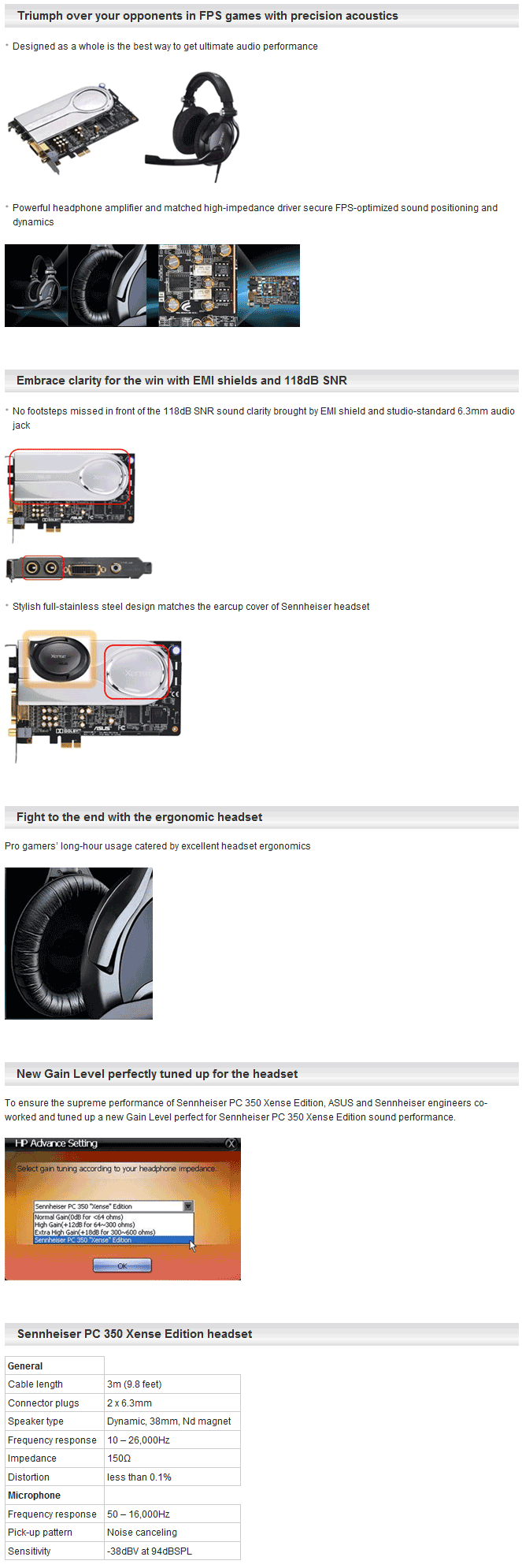 Buy ASUS Xense Premium Gaming Audio Set [XONAR-XENSE] | PC Case Gear ...