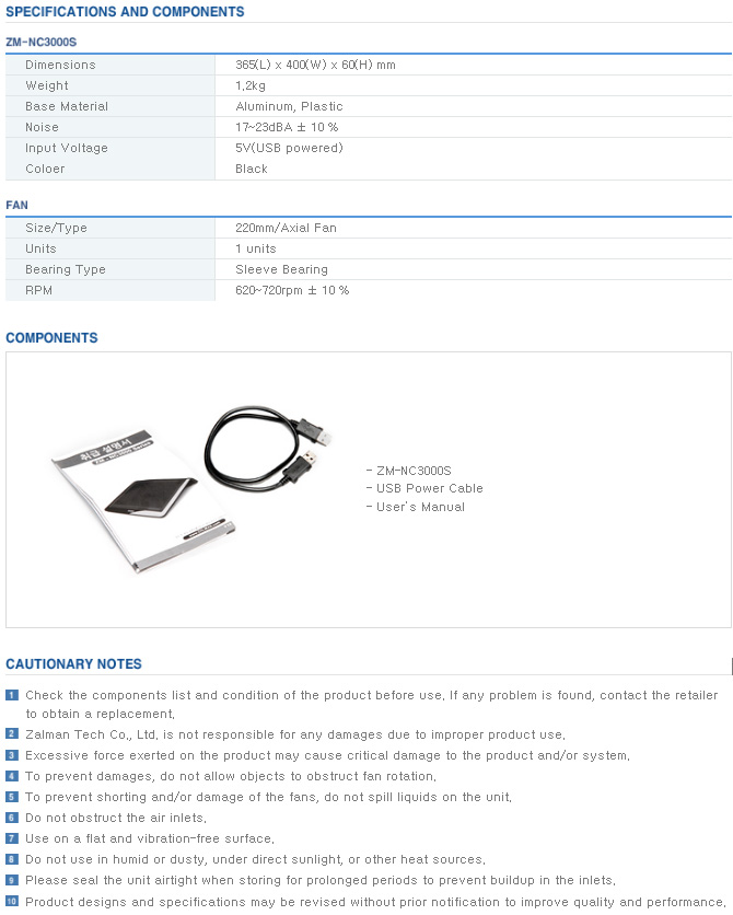 Buy Zalman ZM-NC3000S Notebook Cooler [ZM-NC3000S] | PC Case Gear Australia