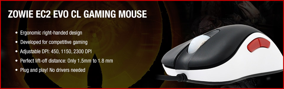 Buy Zowie EC2 Evo CL Gaming Mouse [ZW-EC2EVO-CL] | PC Case Gear Australia