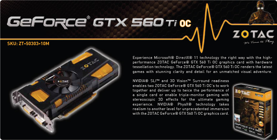 Buy Zotac GeForce GTX 560 Ti 1GB Overclocked [ZT-50303-10M] | PC Case ...