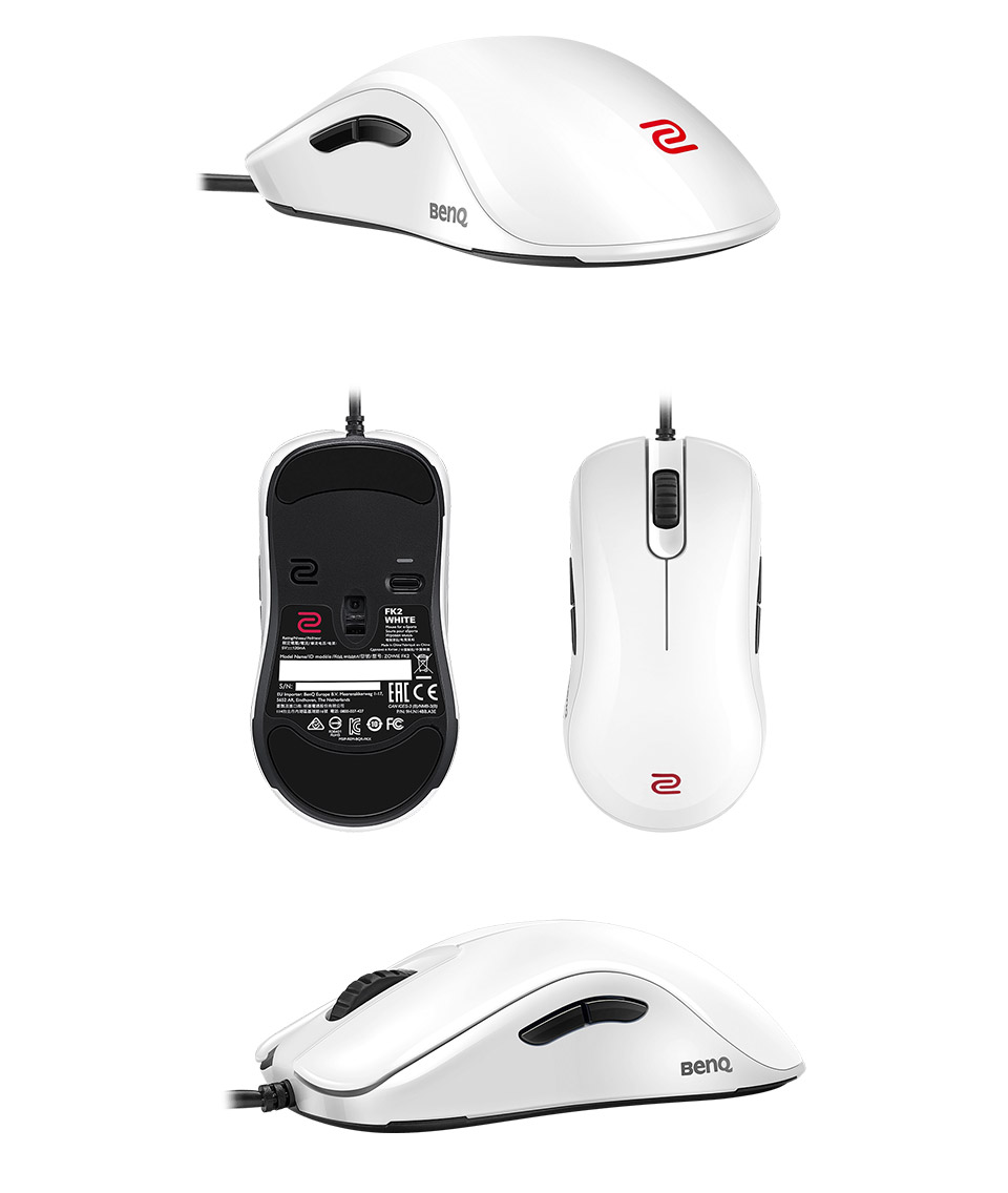 Buy Zowie FK2 Gaming Mouse White [ZW-FK2-WHITE] | PC Case Gear Australia