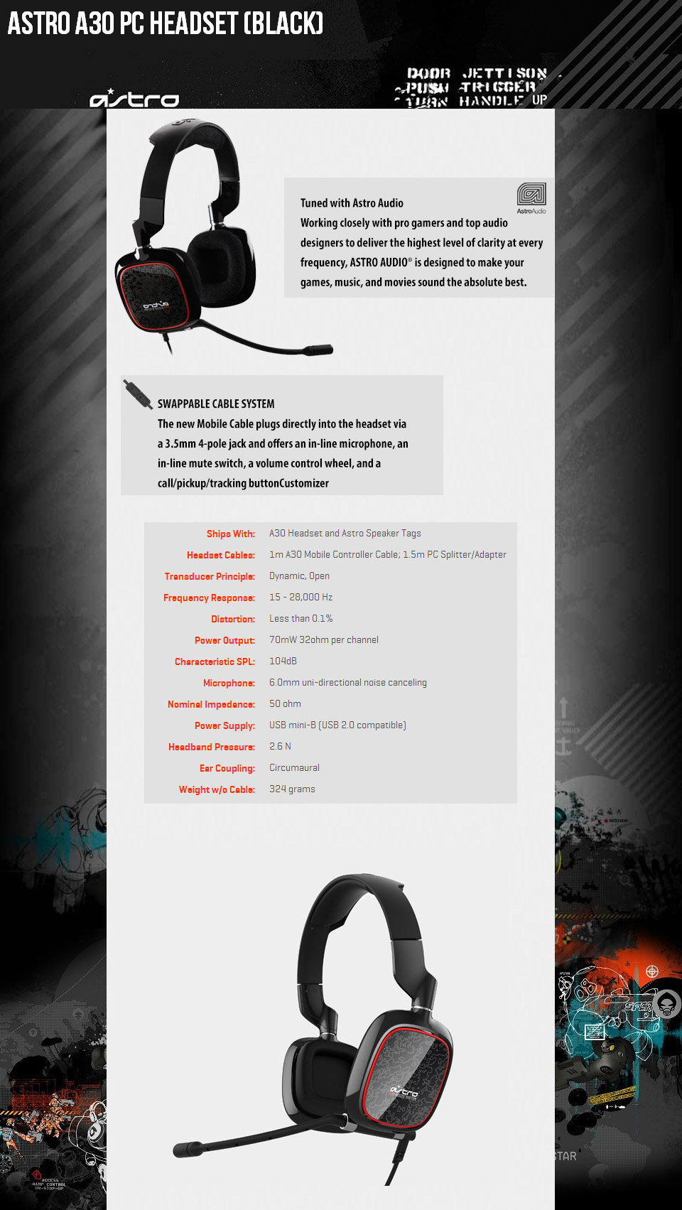 Buy Astro A30 Wired PC Gaming Headset Black [BM9109] | PC Case Gear ...