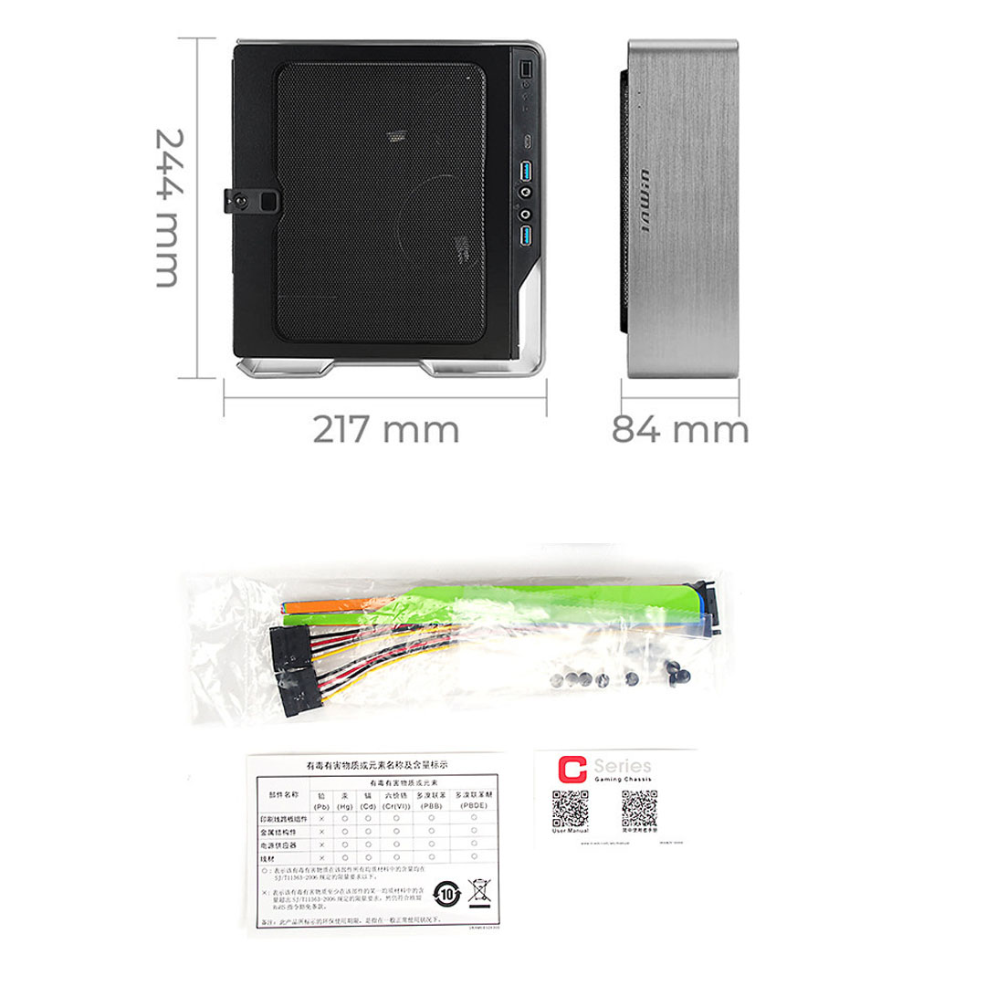 Buy In Win Chopin MAX Mini ITX Case 200W PSU Silver [IW-CS-CHOPINMAXSIL ...