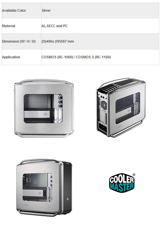 Buy CoolerMaster Cosmos Windowed Side Panel [CSCORA1000SWN1] | PC Case ...