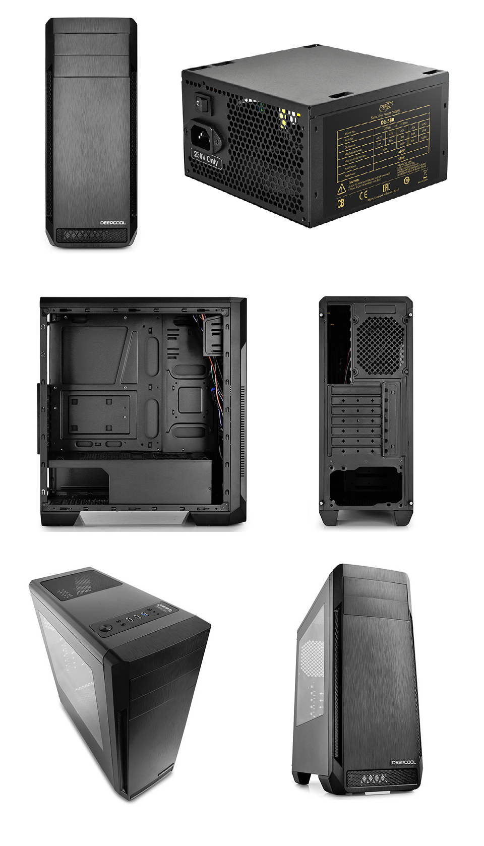 Buy Deepcool D-Shield Tower Case with Window and 580W PSU [CASE-DSHIELD ...