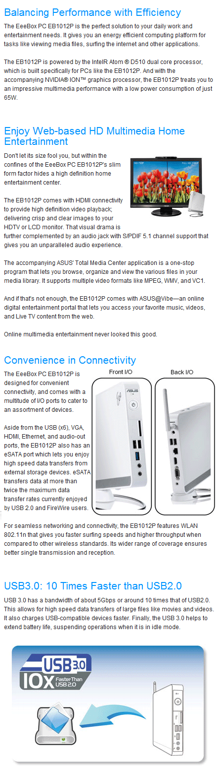 Buy ASUS EeeBox EB1012P-B059E Black [EB1012P-B059E] | PC Case Gear Australia