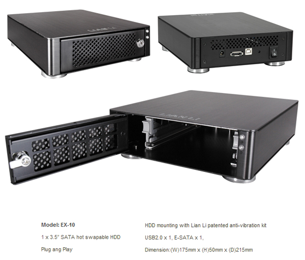 Buy Lian Li EX-10 3.5inch HDD Enclosure [LL-EX-10] | PC Case Gear Australia