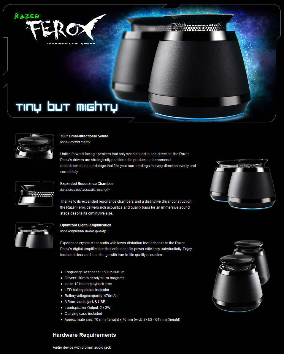 Buy Razer Ferox Mobile Gaming and Music Speakers [RZ-FEROX] | PC Case ...