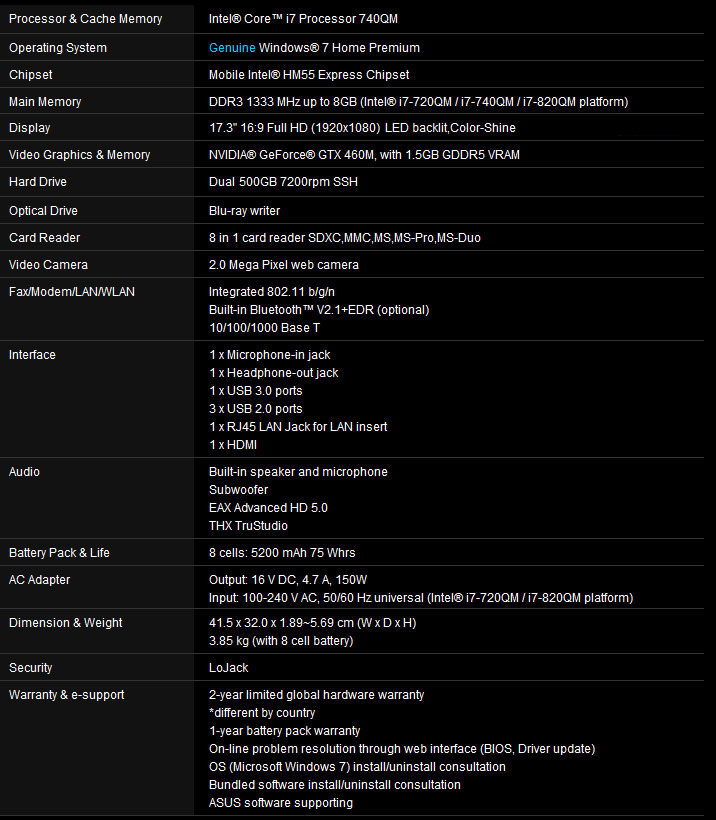 Buy ASUS G73JW-FHD-TZ039V 17.3 LED Notebook [G73JW-FHD-TZ039V] | PC ...