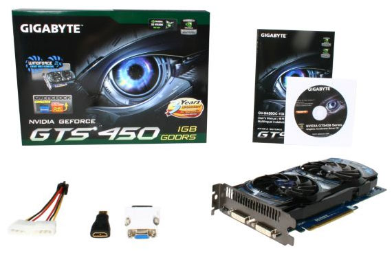 Buy Gigabyte GeForce GTS 450 1GB Overclocked [GV-N450OC-1GI] | PC Case ...