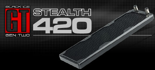 Buy Black Ice GT Stealth 420 Radiator [GTS420-F2PB] | PC Case Gear ...