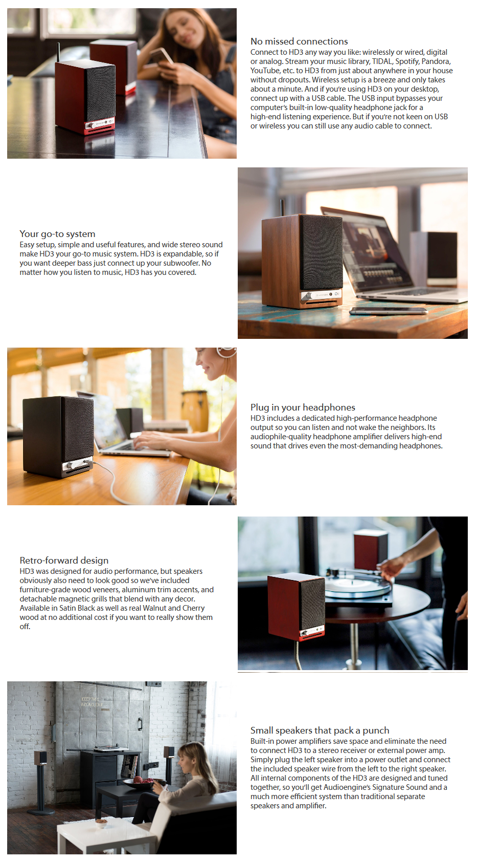 Buy Audioengine HD3 Premium Wireless Speakers - Cherry [AE-HD3-CHR ...