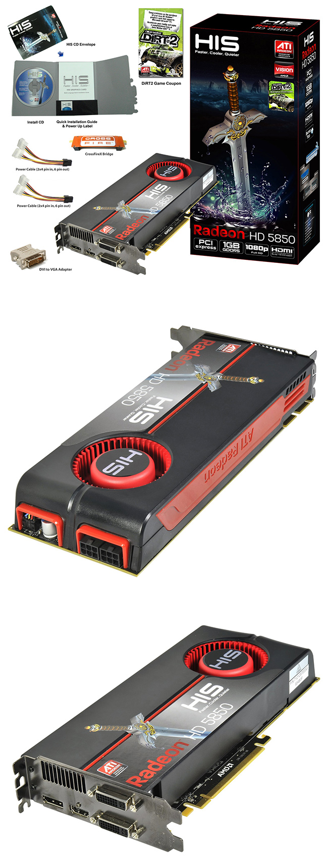 Buy HIS ATI Radeon HD5850 1GB [HIS-5850-1GBD5] | PC Case Gear Australia