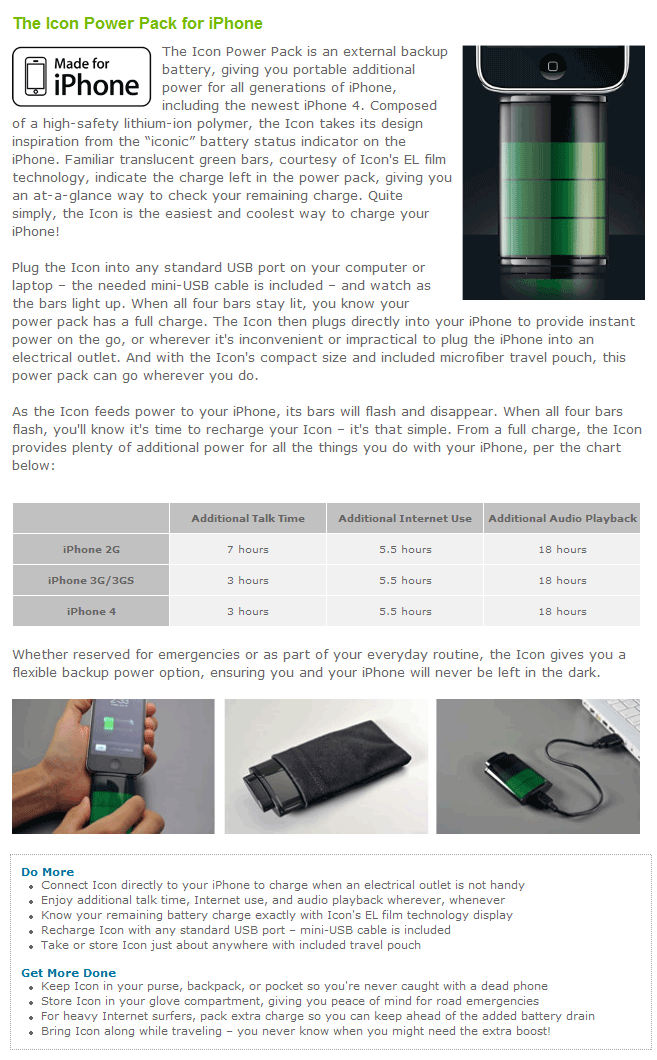 Buy IPEVO Icon Power Pack for iPhone [IP-ICON] | PC Case Gear Australia