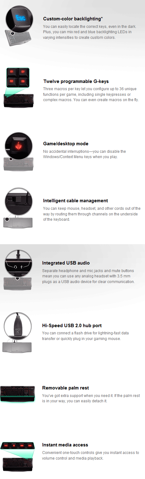 Buy Logitech G110 Gaming Keyboard [920 002245] Pc Case Gear Australia