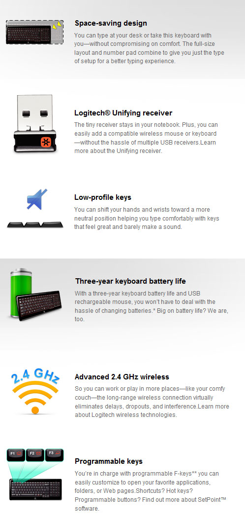 Buy Logitech K340 Wireless Keyboard [920-001879] | PC Case Gear Australia