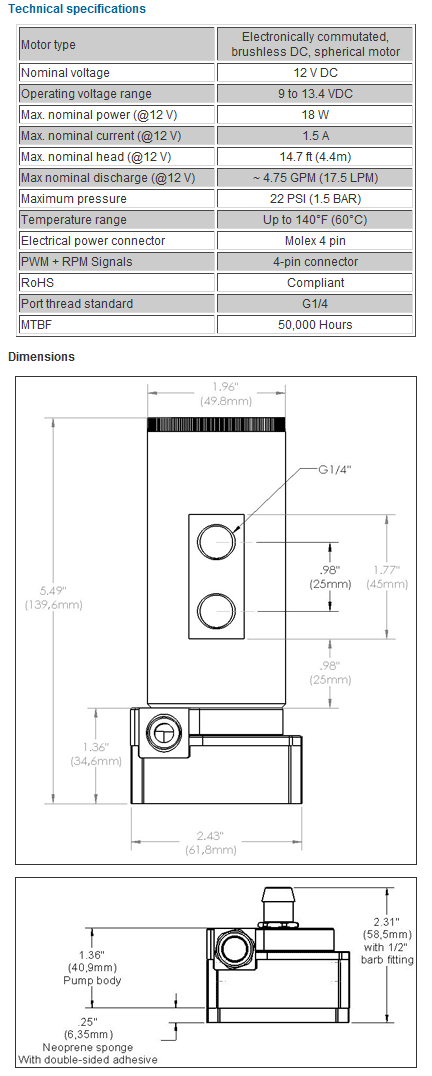 Buy Swiftech MCP35X 12V Pump [ST-MCP35X] | PC Case Gear Australia