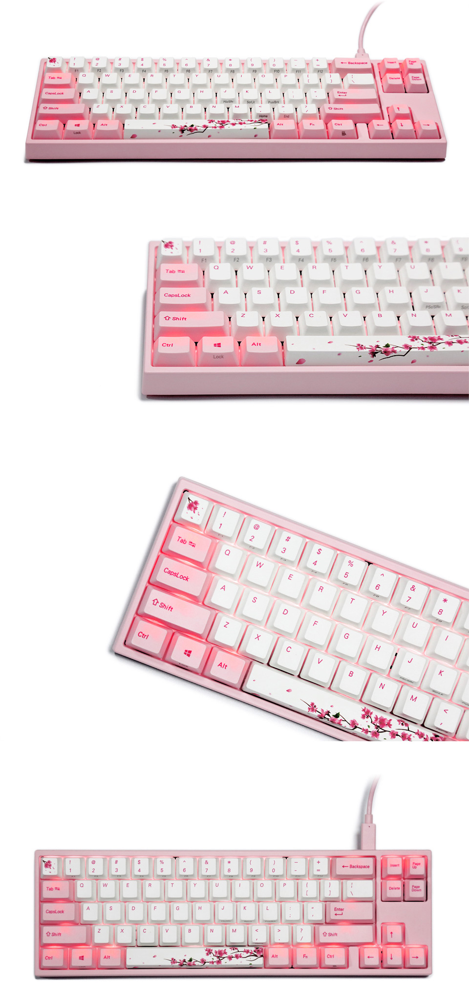 Buy Ducky MIYA Pro Sakura Mechanical Keyboard Cherry Brown [MA68NN1P ...