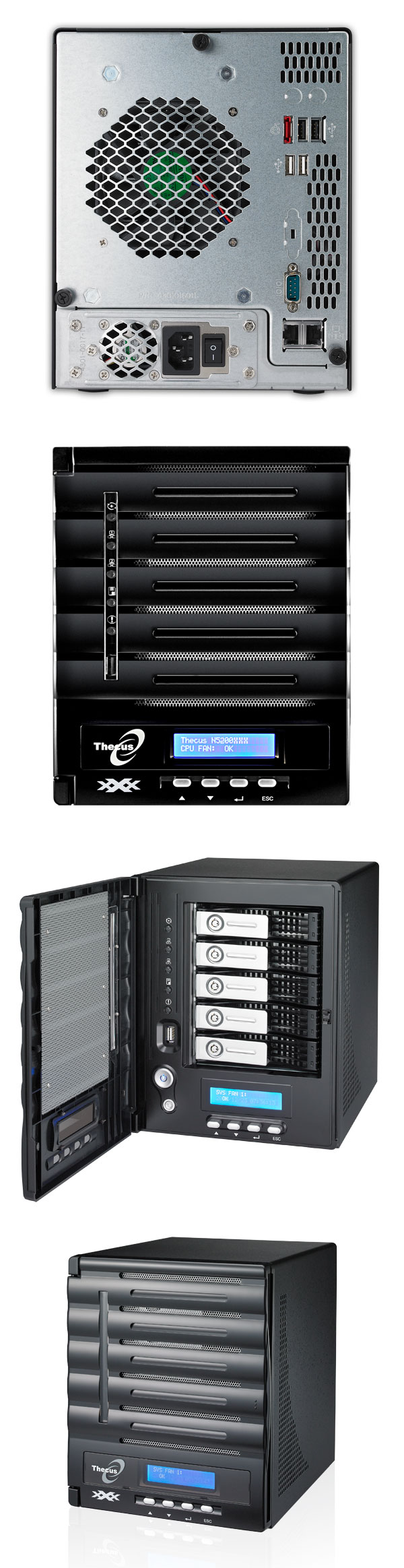 Buy Thecus N5200XXX 5 Bay NAS Enclosure [N5200XXX] | PC Case Gear Australia