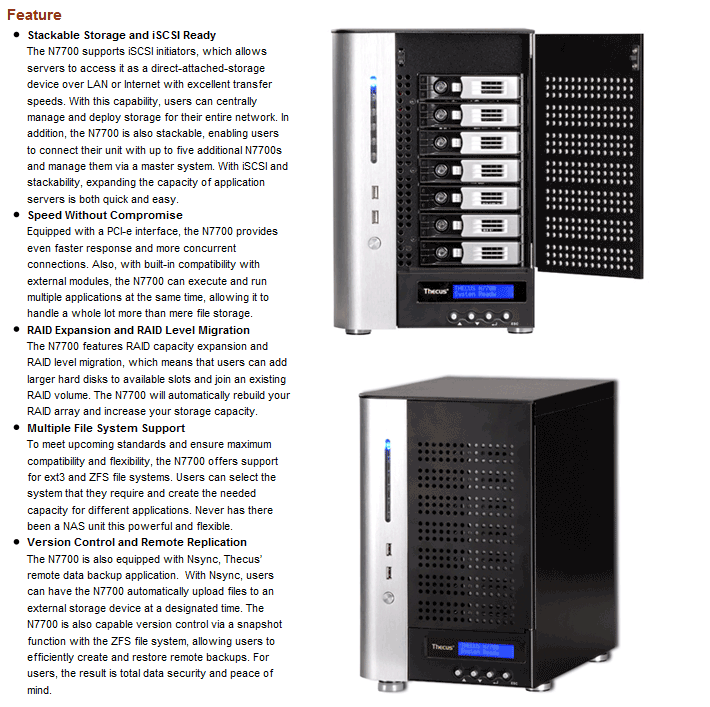 Buy Thecus N7700 NAS [N7700] | PC Case Gear Australia