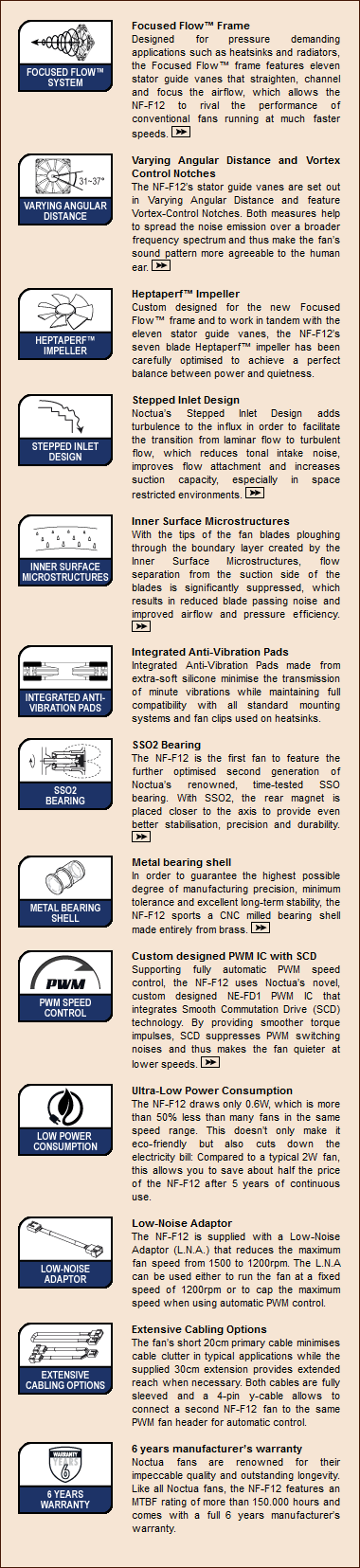 Buy Noctua NF-F12 PWM 120mm Fan (Open box) [EXD-NF-F12-PWM] | PC Case ...