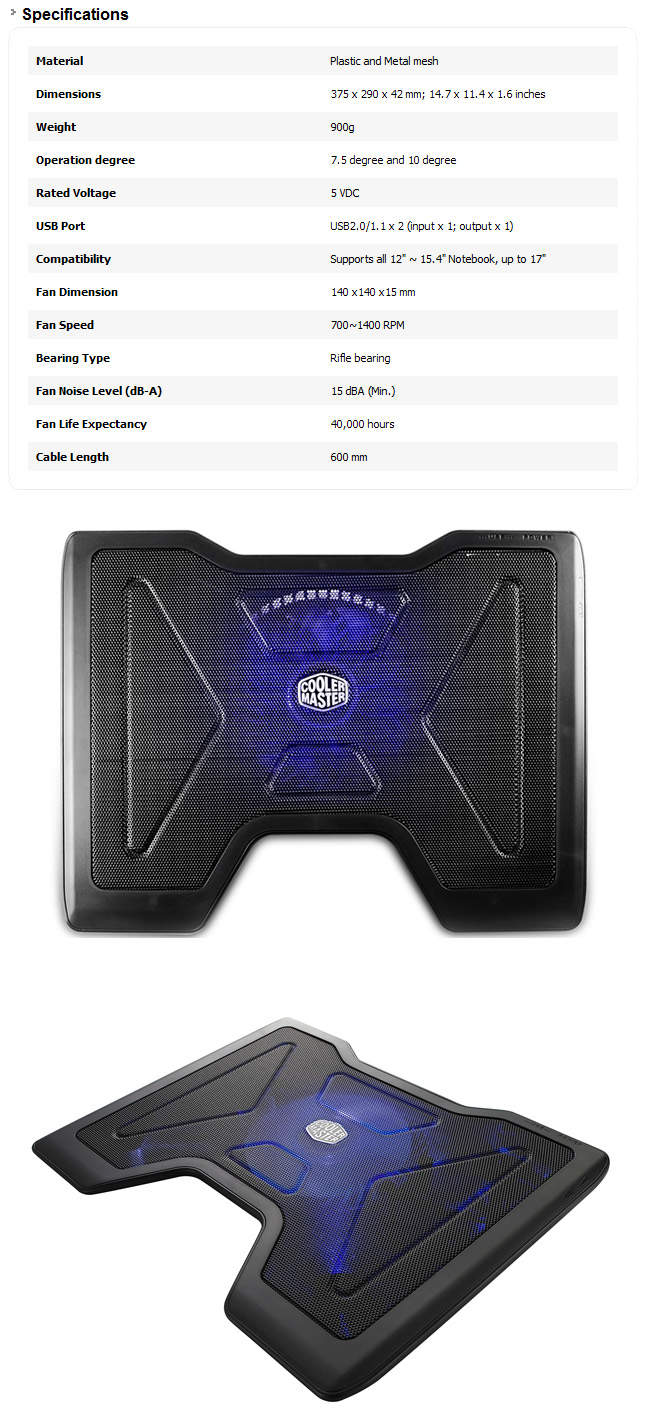 Buy CoolerMaster Notepal X2 Notebook Cooler [R9-NBC-4WAK-GP] | PC Case ...