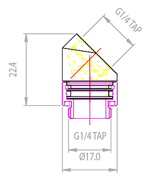 Buy Koolance NZL-DXG-V2-BK Black Swiveling 45-Degree Fitting [NZL-DXG ...