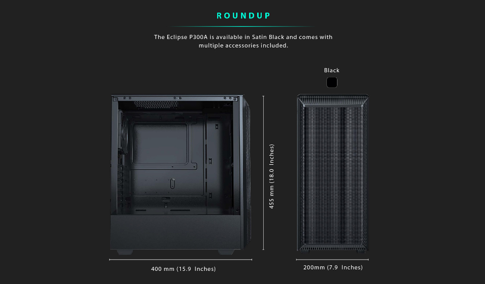 Buy Phanteks Eclipse P300A RGB Mesh Edition TG Black Case [PH-EC300ATG ...