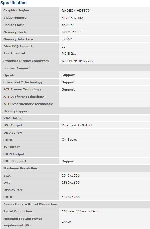 Buy PowerColor Radeon HD5570 512MB [AX5570-512MK3-H] | PC Case Gear ...