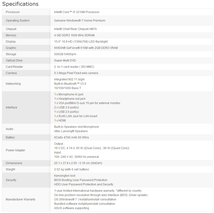 Buy ASUS R500VD-SX013S 15.6in Notebook [R500VD-SX013S] | PC Case Gear ...