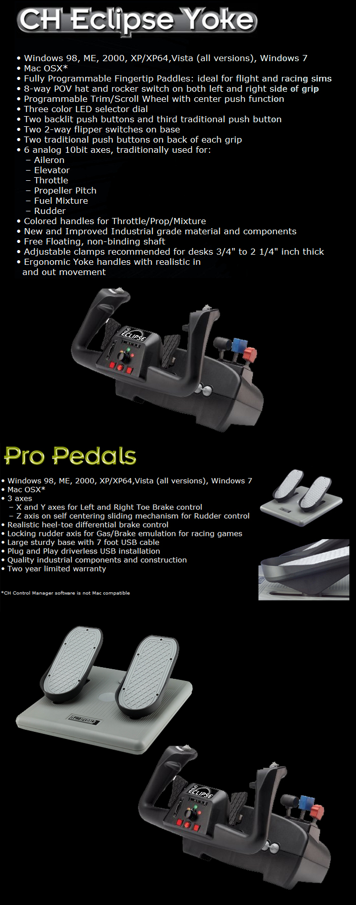 Buy CH Products Racer Pack [CH-RACER] | PC Case Gear Australia