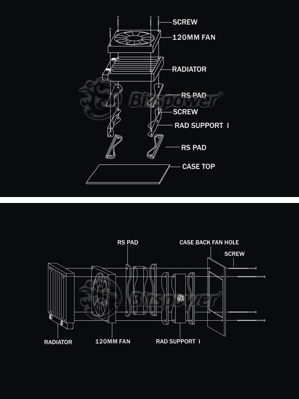 Buy Bitspower RAD Support [BP-RADS1-BK] | PC Case Gear Australia