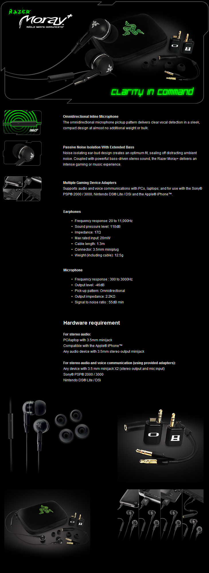 Buy Razer Moray Plus Earphones With Microphone [RZ-MORAYPLUS] | PC Case ...