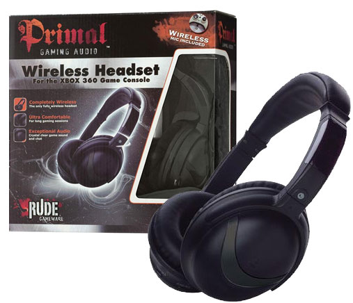 Buy Rude Gameware Primal Wireless Headset for XBOX 360 [RG-XBOXHeadset ...
