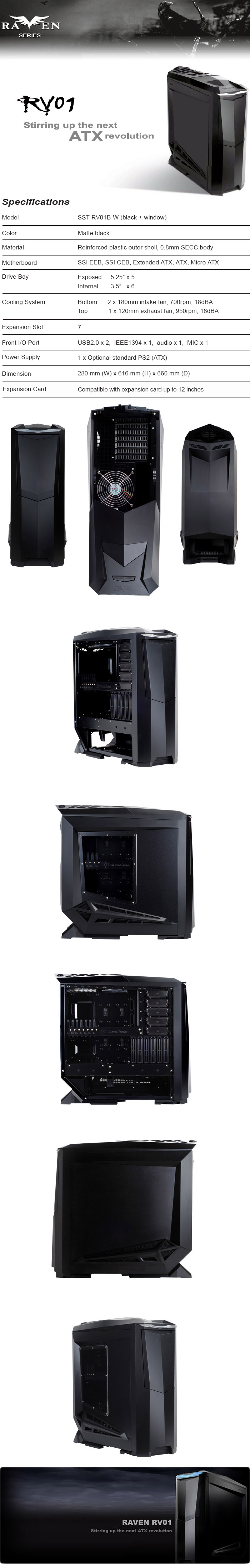 Buy Silverstone Raven RV01 Case [RV01B-W] | PC Case Gear Australia