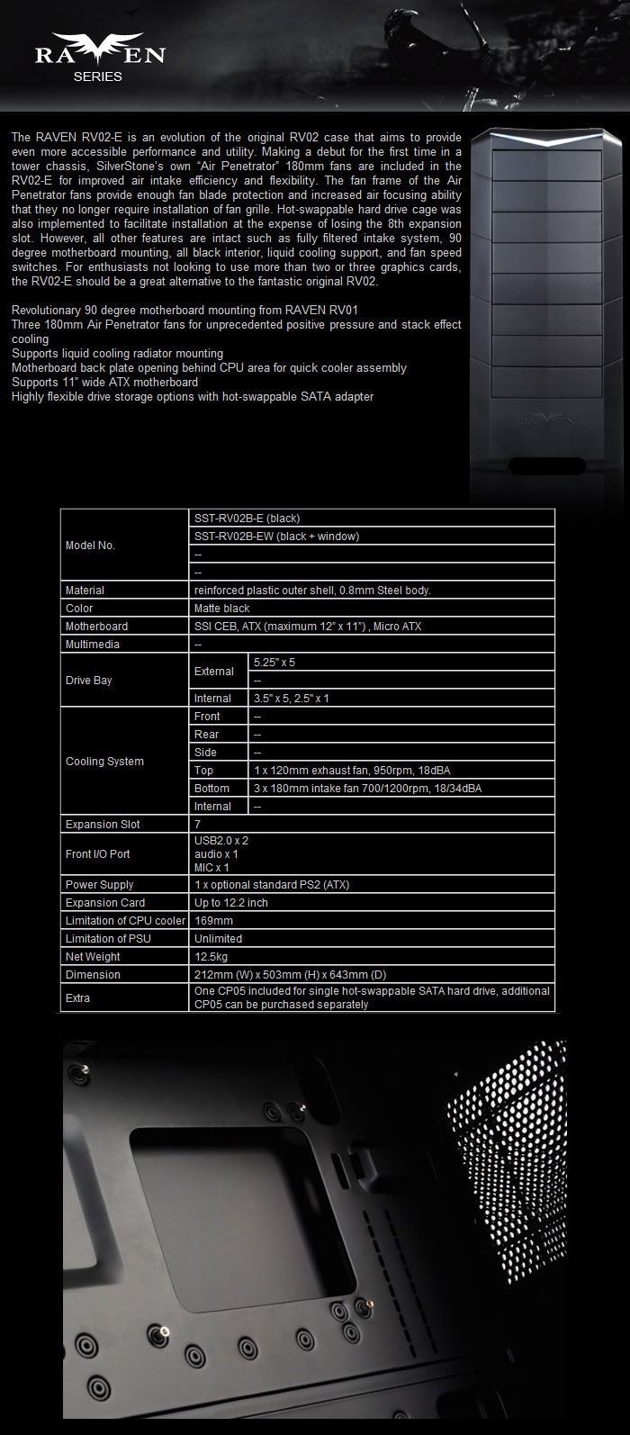 Buy SilverStone Raven RV02-E with Window [RV02-EW] | PC Case Gear Australia