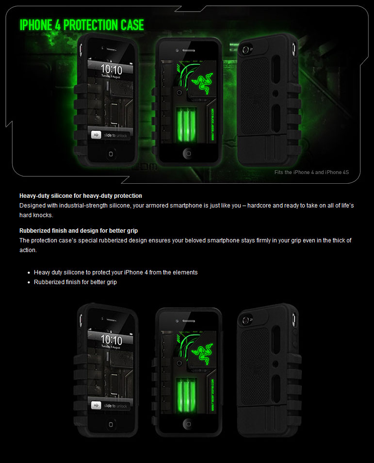Buy Razer iPhone 4 Protective Case [RZ-IPHONE4-CASE] | PC Case Gear ...