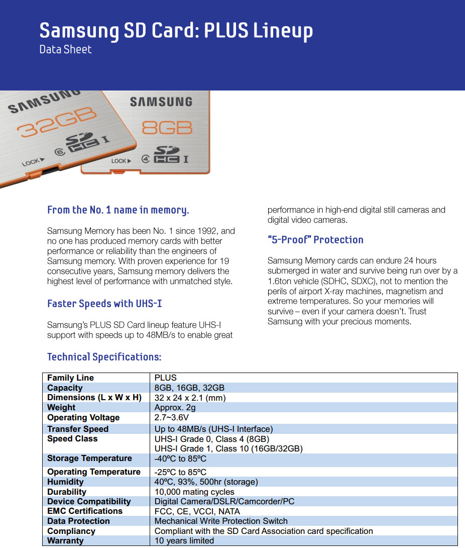 Buy Samsung Plus 32GB SDHC [MB-SPBGC/CN] | PC Case Gear Australia