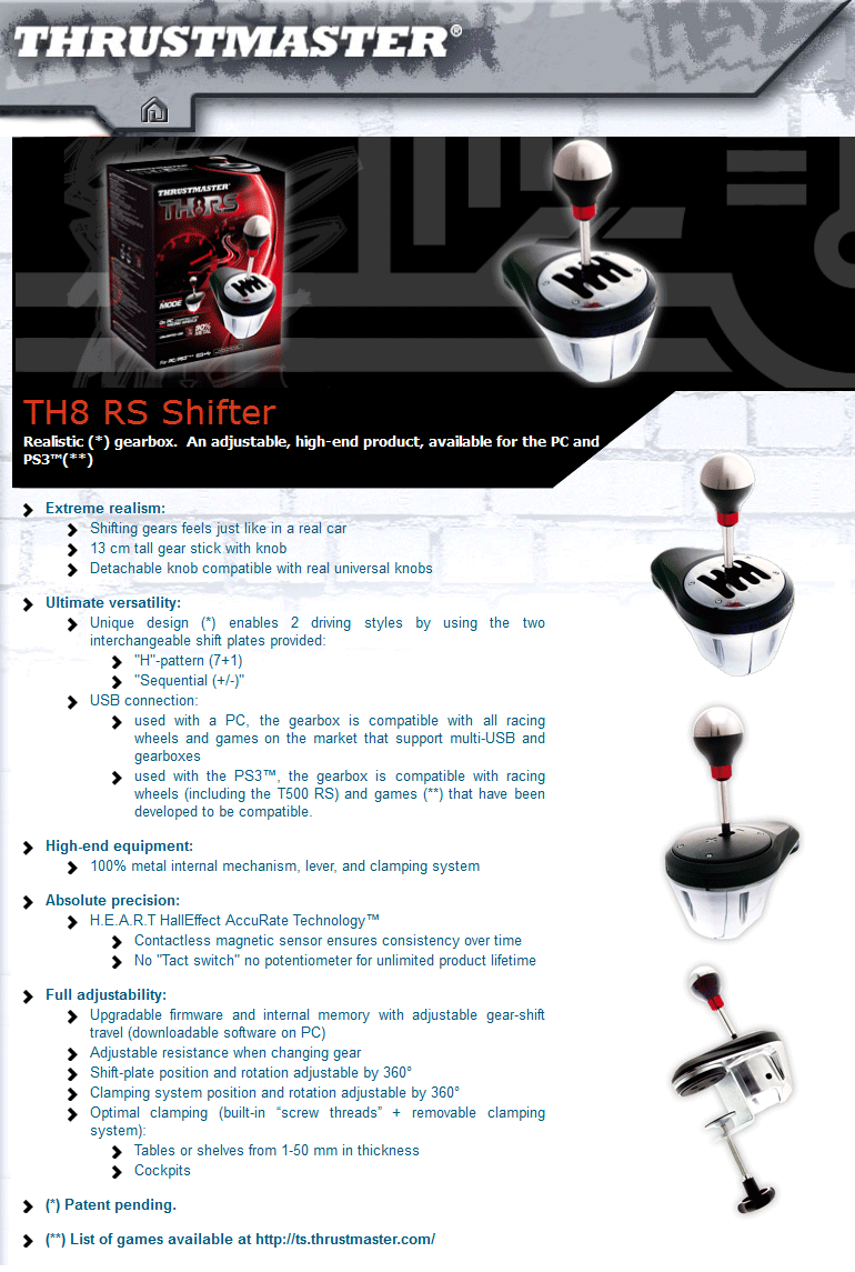 Buy Thrustmaster TH8 RS Shifter [TM-2960730] | PC Case Gear Australia