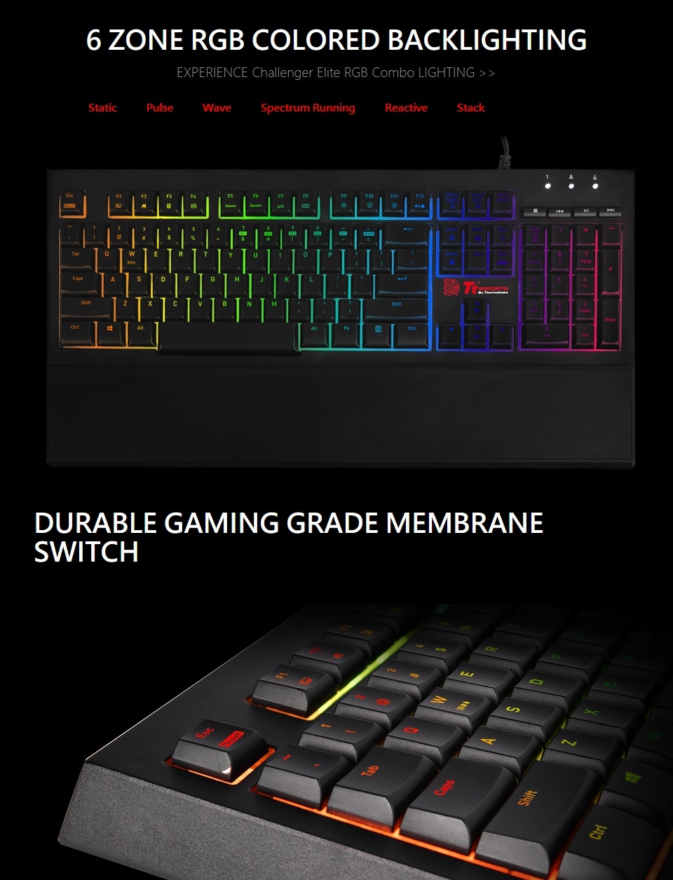 Buy Tt eSPORTS Challenger Elite RGB Keyboard and Mouse Combo [CM-CEL ...