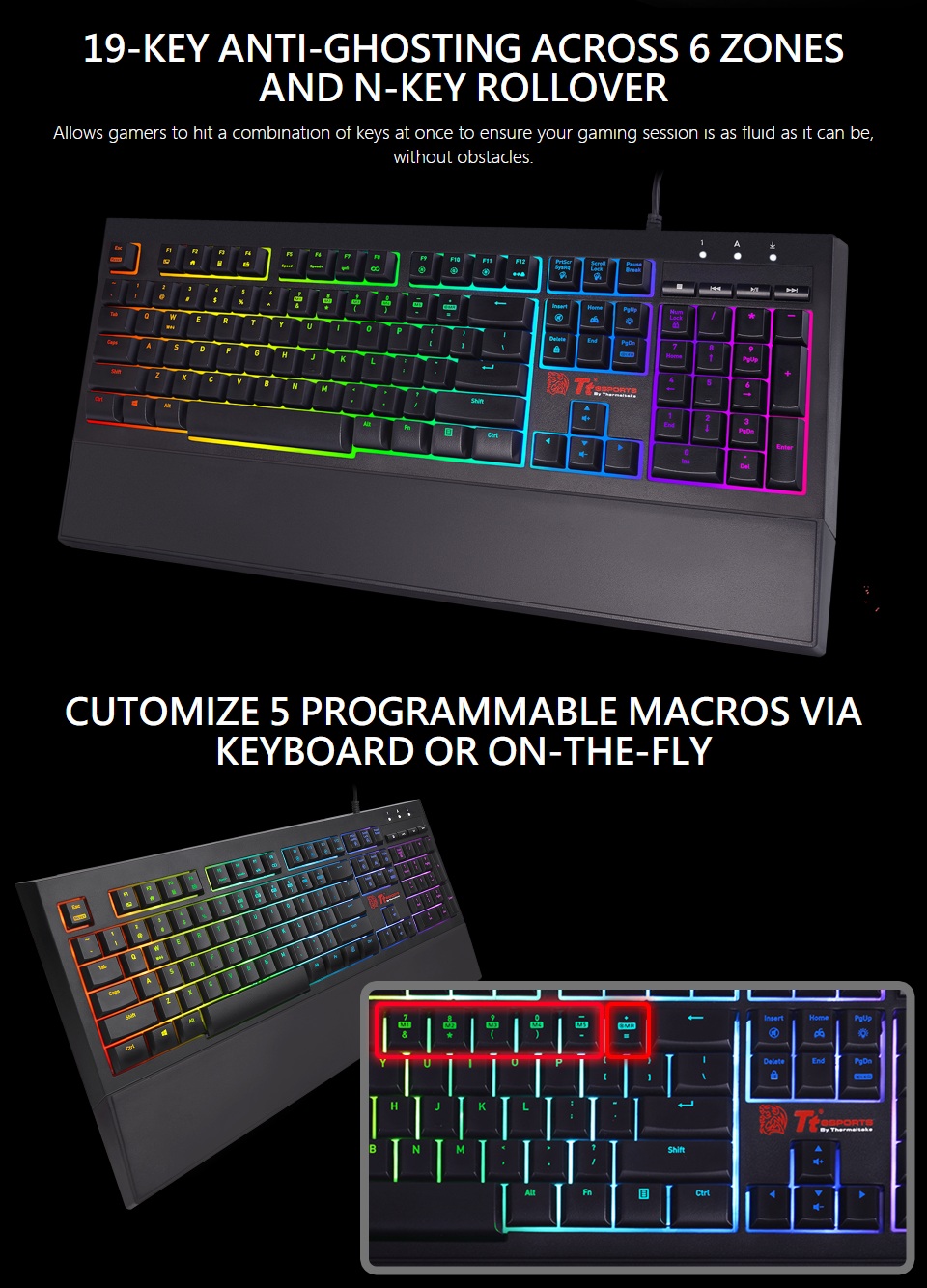 Buy Tt eSPORTS Challenger Elite RGB Keyboard and Mouse Combo [CM-CEL ...