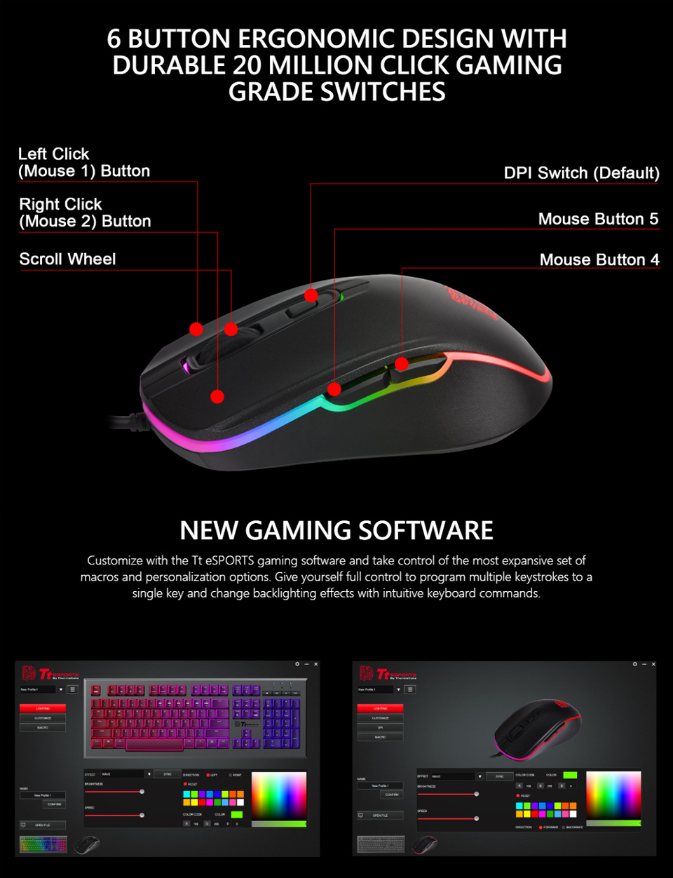 Buy Tt eSPORTS Challenger Elite RGB Keyboard and Mouse Combo [CM-CEL ...