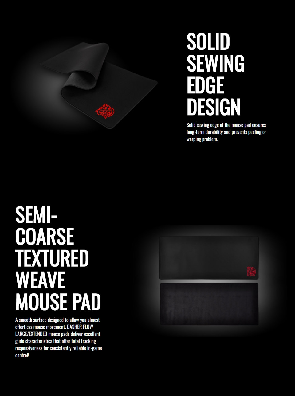 Buy Tt eSPORTS Dasher Flow Extended Gaming Mouse Pad [EMP-DSP-BLKSXC-01 ...