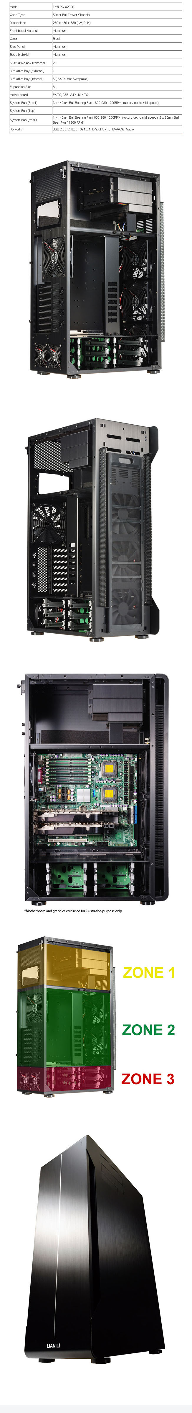 Buy Lian Li TYR PC-X2000B [LL-PC-X2000B] | PC Case Gear Australia