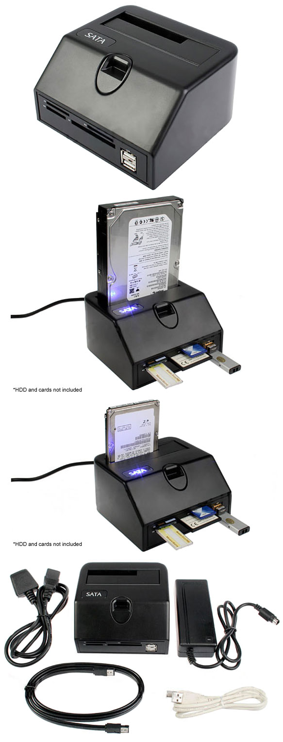 Buy USB Disk Dock with Card Reader [USBDISKDOCKCR] | PC Case Gear Australia