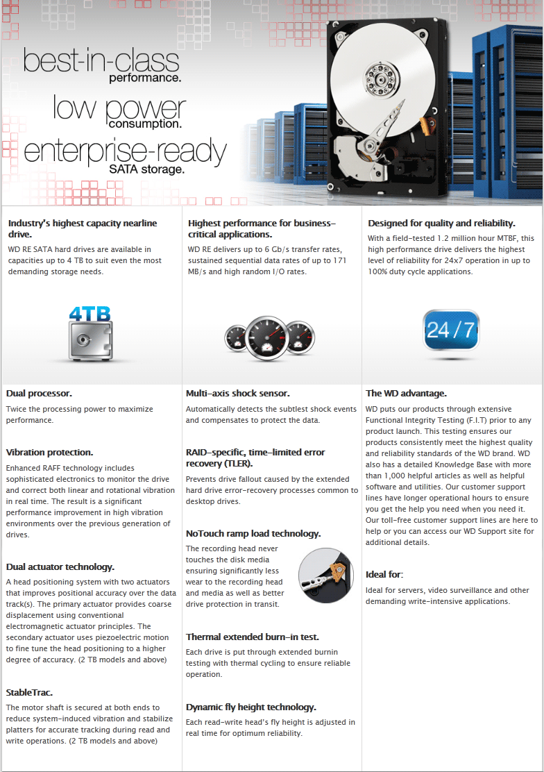 Buy Western Digital RE 4TB WD4000FYYZ [WD4000FYYZ] | PC Case Gear Australia