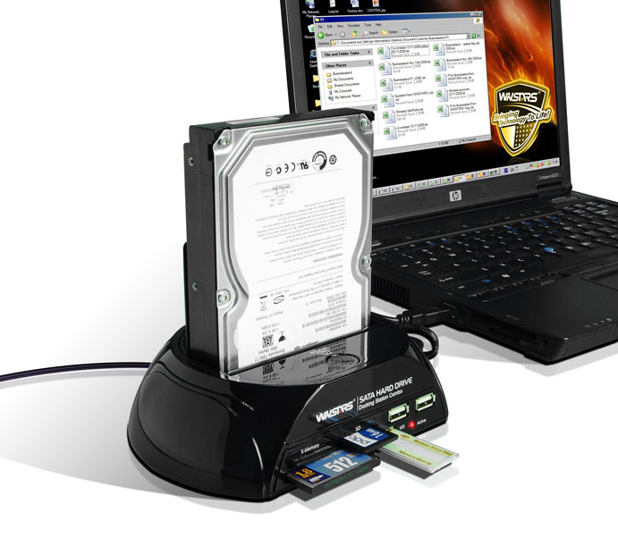 Buy Winstar USB2.0 Docking Station with Card Reader [USBWINSATACR310 ...