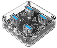 Buy Orico USB 3.0 Transparent Desktop Hub - Clear [ORICO-MH4U-U3-03-CR ...