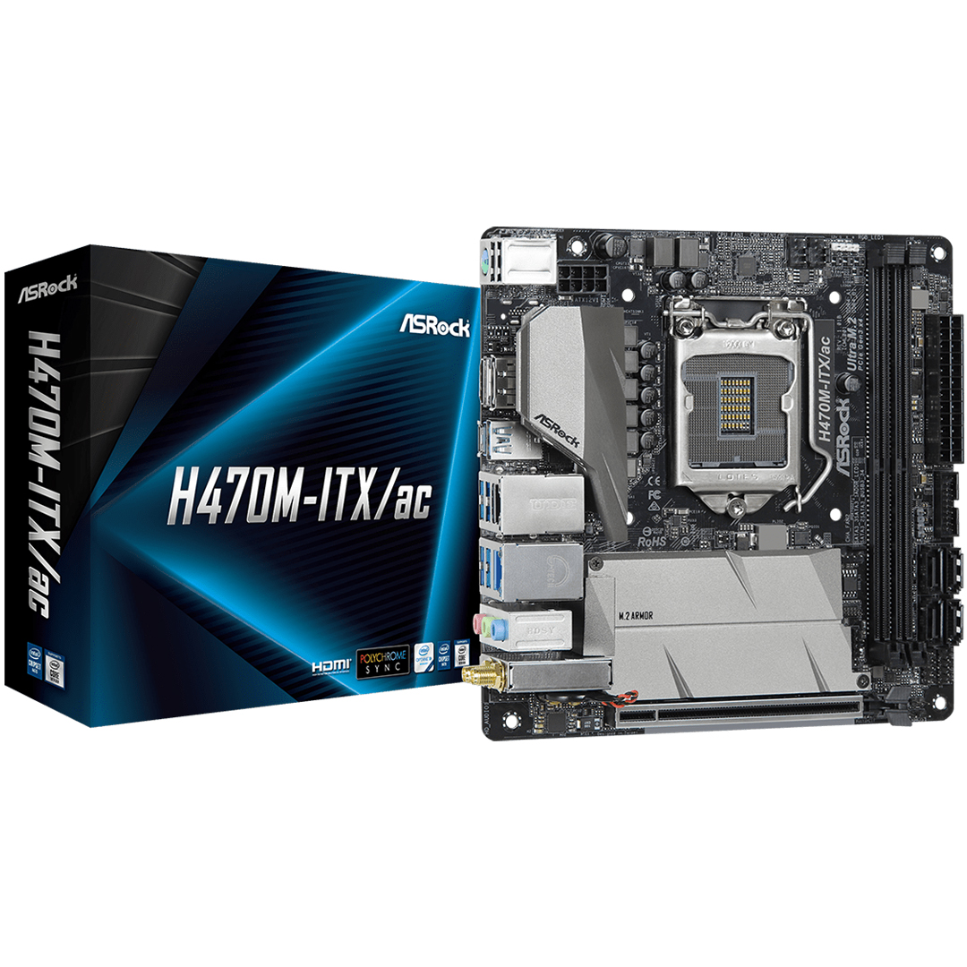 Buy ASRock H470M ITX/ac Motherboard [H470M-ITX/AC] | PC Case Gear Australia
