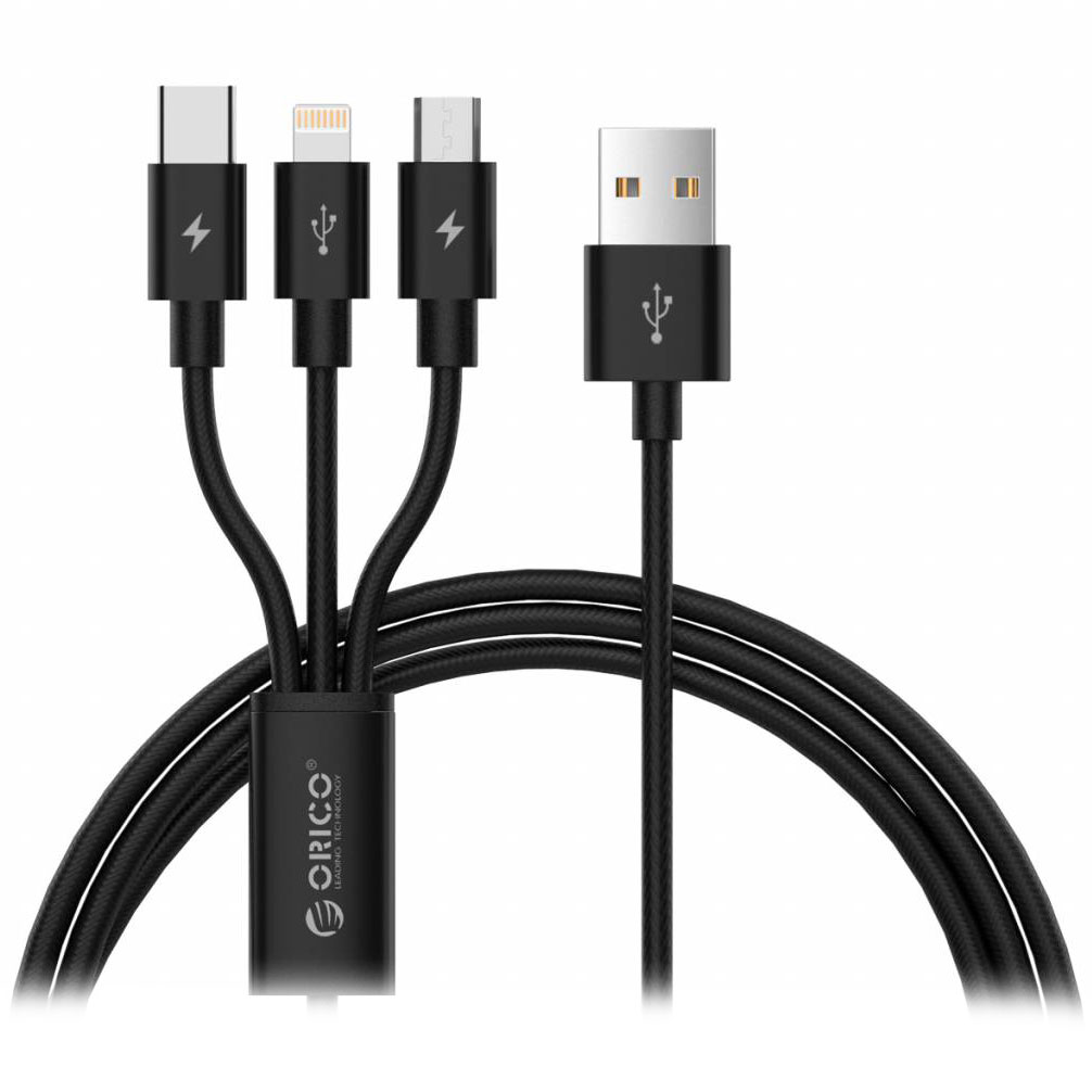 Buy Orico 3-in-1 Data Cable 1.2m [ORICO-UTS-12-V1-BK] | PC Case Gear ...